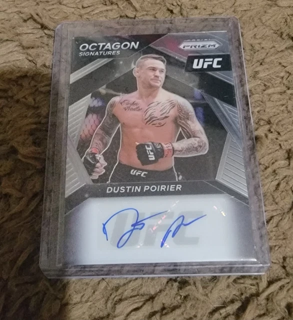 2021 PANINI UFC Prizm signatures octogonales dédicacées Dustin Poirier ...