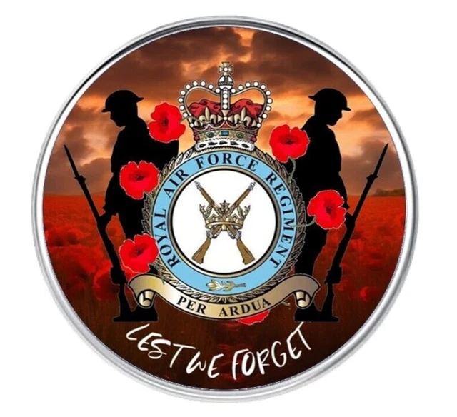 RAF REGIMENT ROYAL Air Force remembrance lest we forget lapel pin badge ...