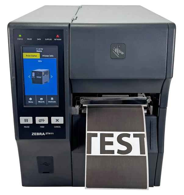 ZEBRA ZT411 INDUSTRIAL Thermal Transfer Barcode Label Printer 300 dpi ...