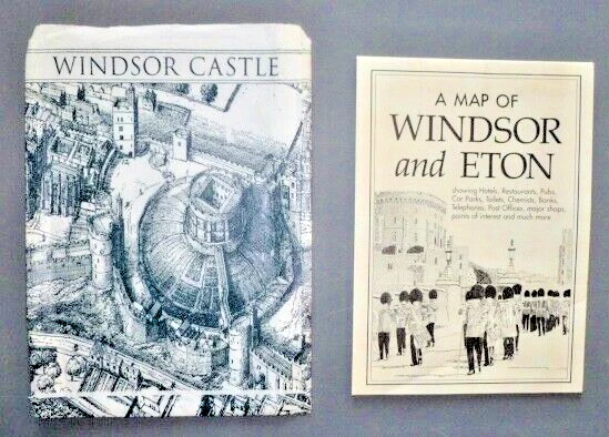 A MAP OF Windsor & Eton - Castle Sales Paper Bag - c1996 Berkshire Lego ...