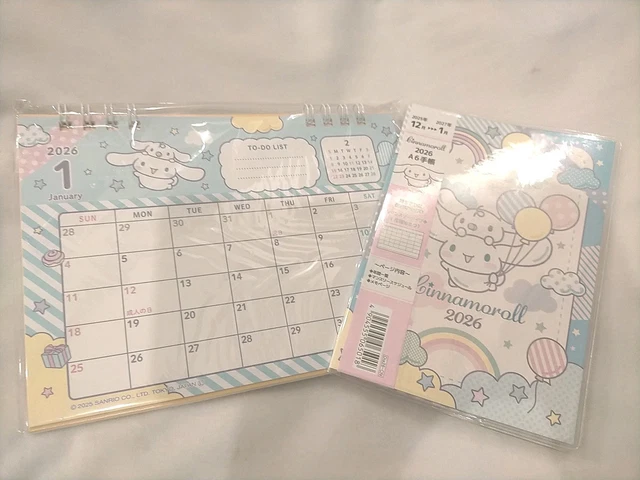 CALENDRIER DE BUREAU Sanrio Cinnamoroll 2026 avec planificateur 2026 ...