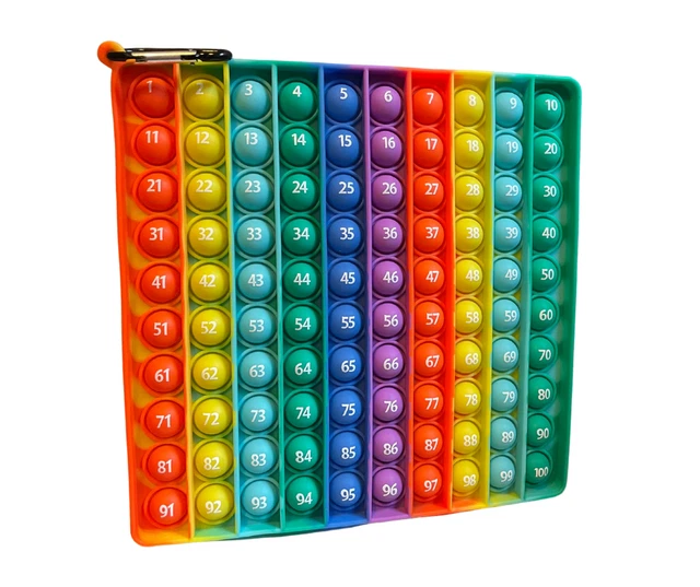 NUMERACY POP FIDGET Number Square Popper 1- 100 large count Educational ...