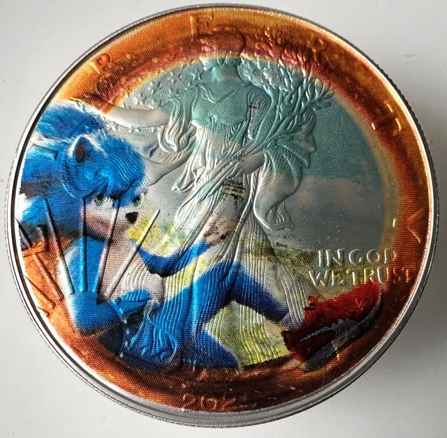 SONIC THE HEDGEHOG American Silver Eagle 1oz Limited Edition Silver ...