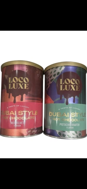 LOCO LUXE DUBAI Style Red Velvet & Pistachio Kunafeh Hot Chocolate 1 ...