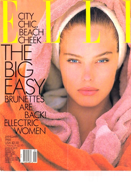 ELLE US 1988 Renee Simonsen Elle Macpherson Rachel Hunter Stephanie ...