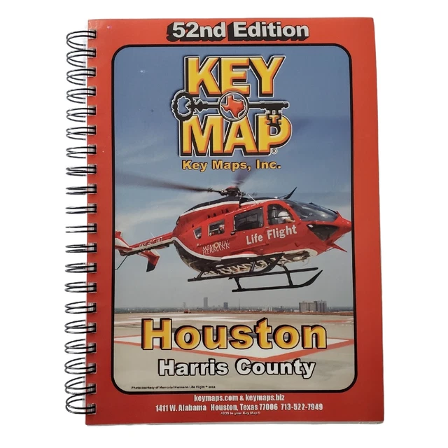 HOUSTON HARRIS COUNTY Texas 2013 Key Map 52nd Edition By Key Maps Inc ...