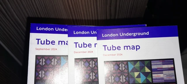3 LONDON UNDERGROUND Map Tube Map VGC 2024 One September and 2 December ...
