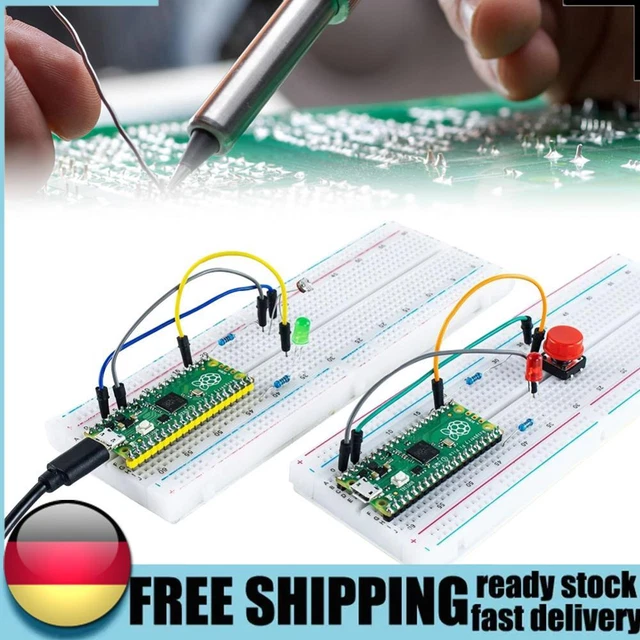 PER RASPBERRY PI Pico RP2040 Starter Kit Breadboard Starter Kit Base 9G ...