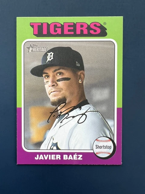 2024 TOPPS HERITAGE #408 Javier Baez Color Swap SP SSP Detroit Tigers ...