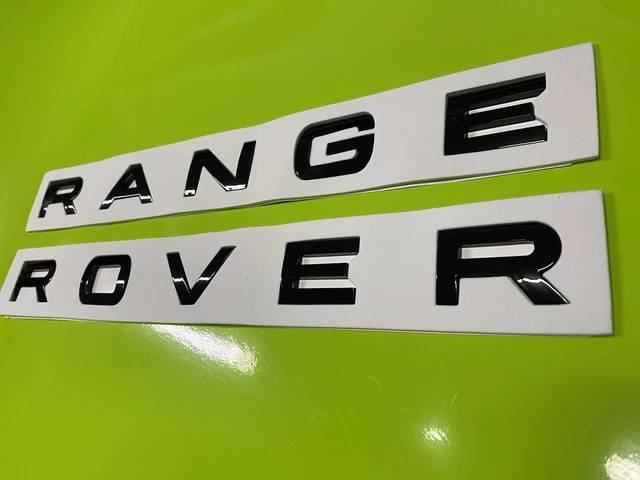 RANGE ROVER LETTERS Badges GLOSS BLACK Front OR Back SPORT VOGUE VELAR ...