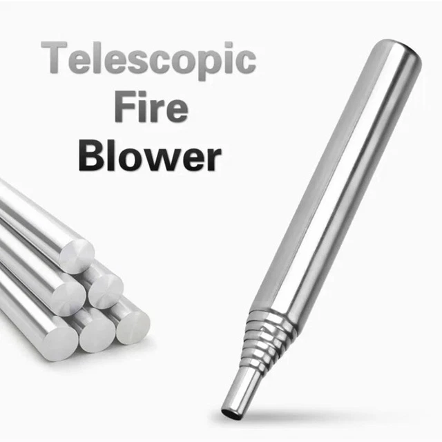 STAINLESS STEEL FIRE Pipe With Retractable Fire Rod Camping Fire Tool £ ...