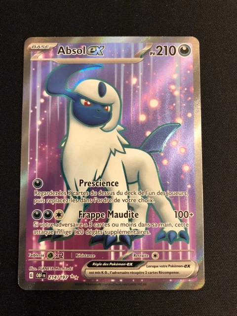 CARTE POKÉMON ABSOL Ex 214/197 Flammes Obsidiennes Écarlate & Violet ...
