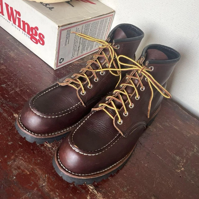 RED WING 8146 Moc Toe Work Boots Brown Oil Slick Grained Leather ...