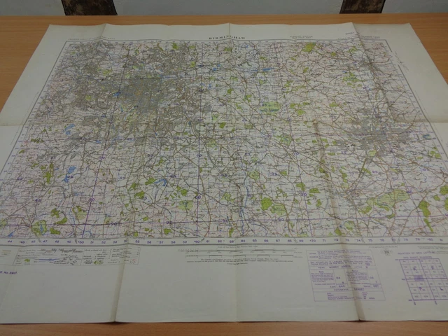 WW2 WAR OFFICE map of "BIRMINGHAM" (Home Guard, Army, RAF, Civil ...