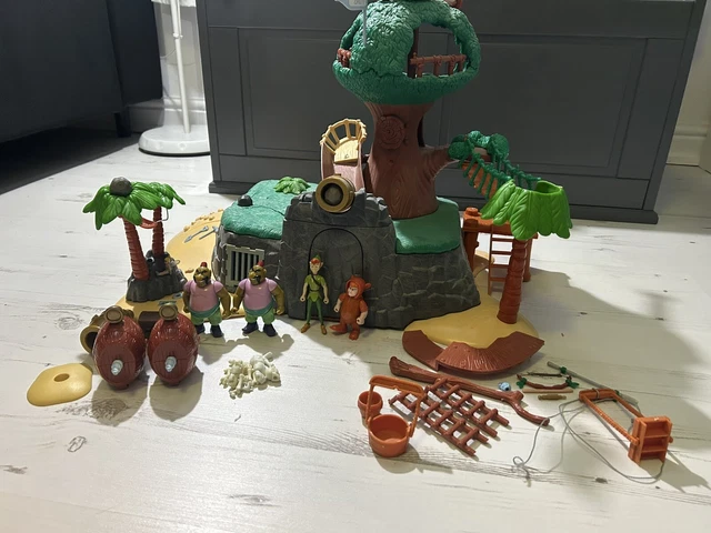 DISNEY HEROES PETER Pan Pirates Famosa Play Set Lost Boys Island Rare £ ...