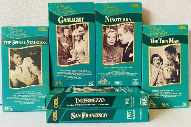 6X CEL CLASSIC Col. VHS Tapes, Inc Gaslight, Ninotchka, San Francisco + VGC $34.95 - PicClick AU