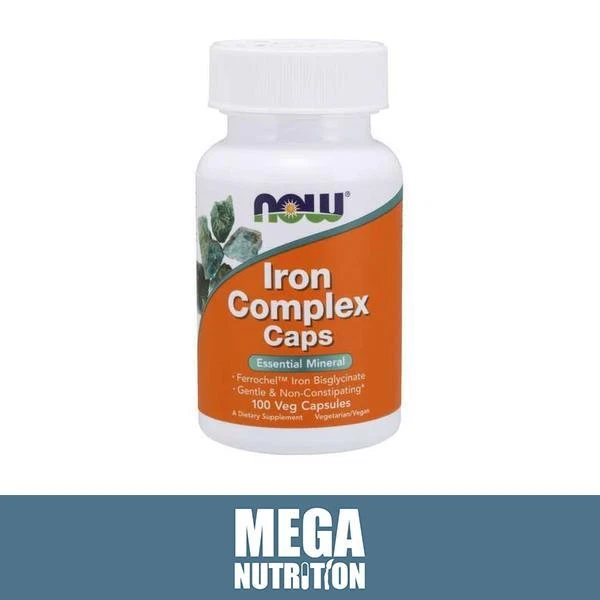 NOW FOODS FER Complexe Capsules 100 Végétarien Améliore L'Ensemble Sang Santé EUR 30,56 ...