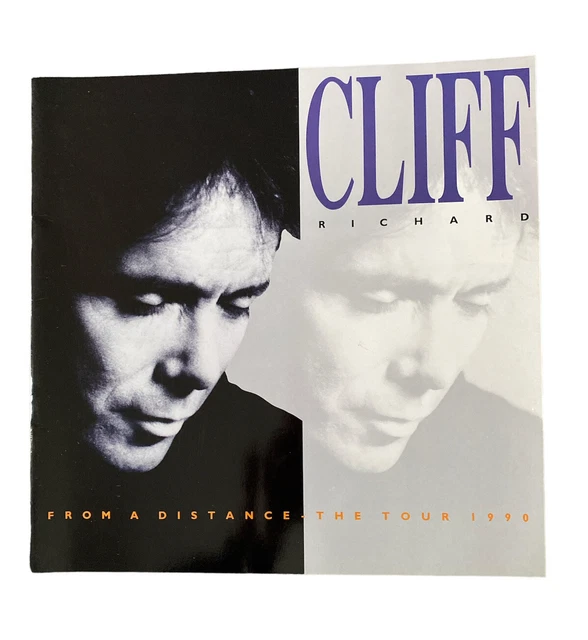 CLIFF RICHARD FROM A Distance the Tour Programme 1990 Vintage UK Music ...