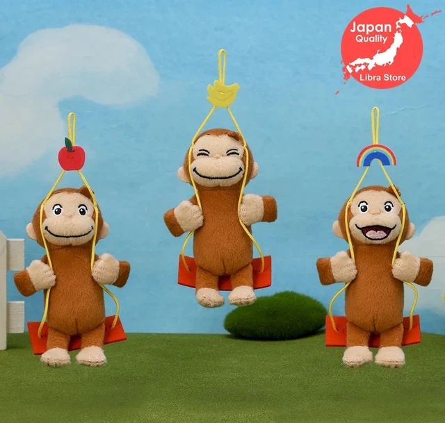 RARE CURIOUS GEORGE Mascot Swing ver. 2025 Set of 3 from JAPAN £35.66 ...