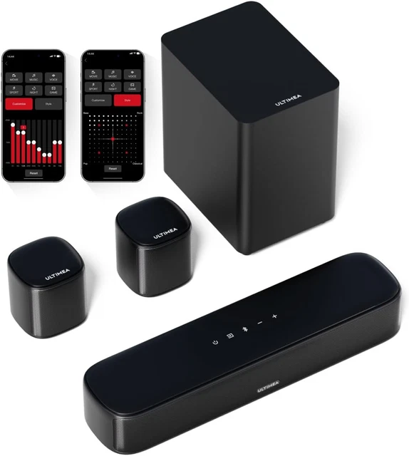 5.1CH SOUND BAR for Smart TV, Virtual Surround Sound System for TV, App ...