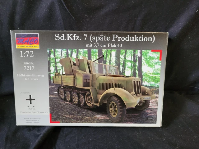 MACO MODELS 7217 Sd.Kfz. 7 spät mit 3,7cm Flak 43 1/72 EUR 16,50 ...