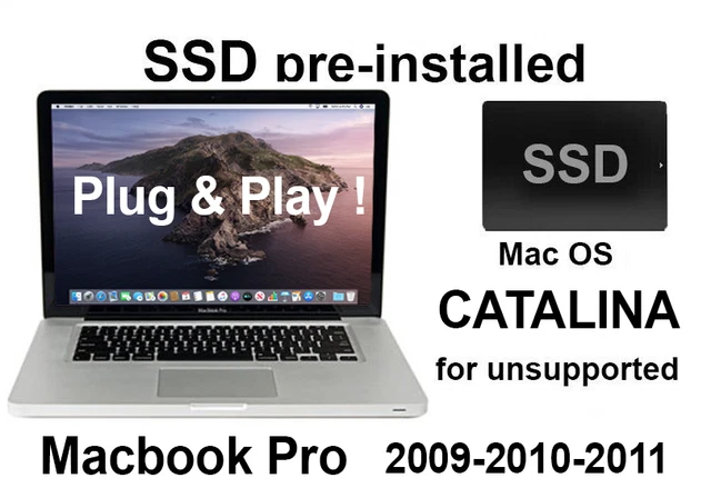 SSD PRE-INSTALLED MAC OS Catalina - pour/for MACBOOK PRO mi-2009 - 2010 ...