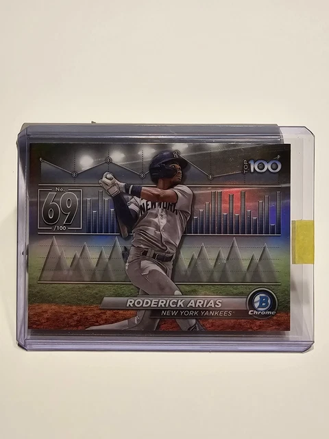 2024 BOWMAN #BTP-69 Roderick Arias Top 100 Prospects réfracteur NY ...