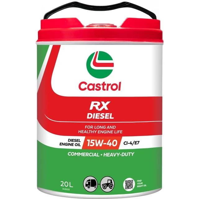CASTROL RX DIESEL 15W-40 CI-4/E7 Engine Oil 20L 3418225 $119.90 ...