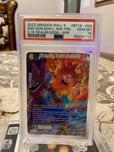 DRAGON BALL SUPER SSG Son Goku, Miraculous Transformation BT16-024 SPR PSA 10 EUR 223,76 ...