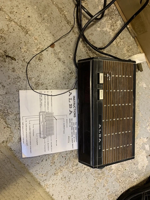 ALBA C8 ALARM Clock Radio 1980s Retro With Manual £9.99 - PicClick UK
