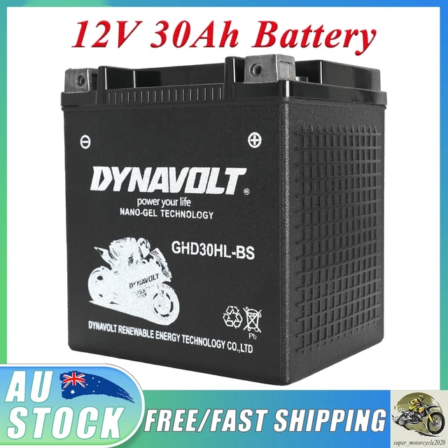 GHD30HL-BS YTX30L-BS 12V 12Ah Sealed AGM Battery For Motorcycle Boat ...