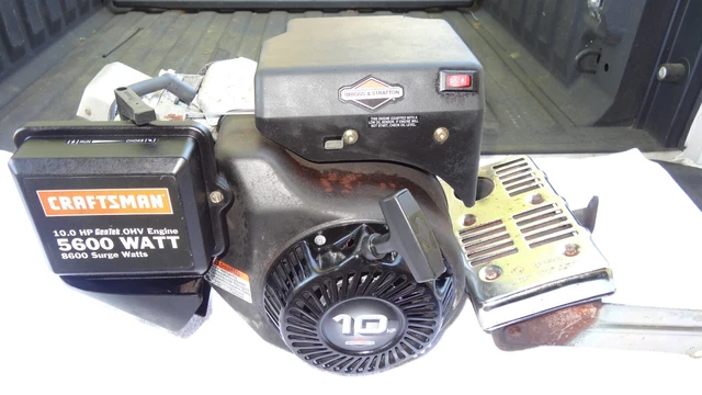 BRIGGS STRATTON 10HP OHV Engine Horizontal Tapered Genpower 305 Runs ...