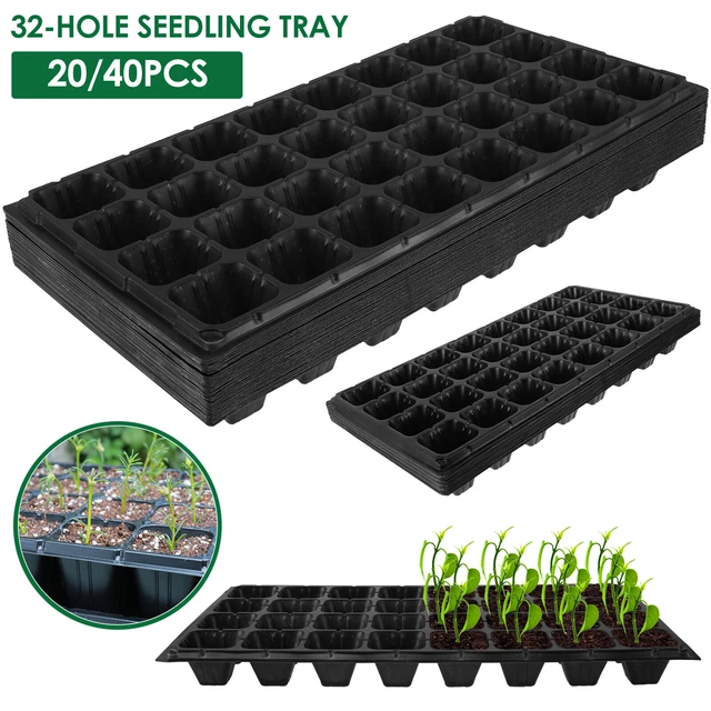 20/40PCS 32 HOLES Cell Tray Propagator Seed Starter Plant Seed Growing ...