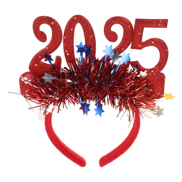 NEW YEAR PARTY Headband Holiday Headdress 2025 Headband Novelty Hair ...