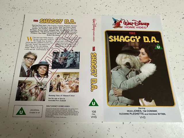 THE SHAGGY D.A. - Sample VHS Video Sleeve - UK Disney £3.99 - PicClick UK
