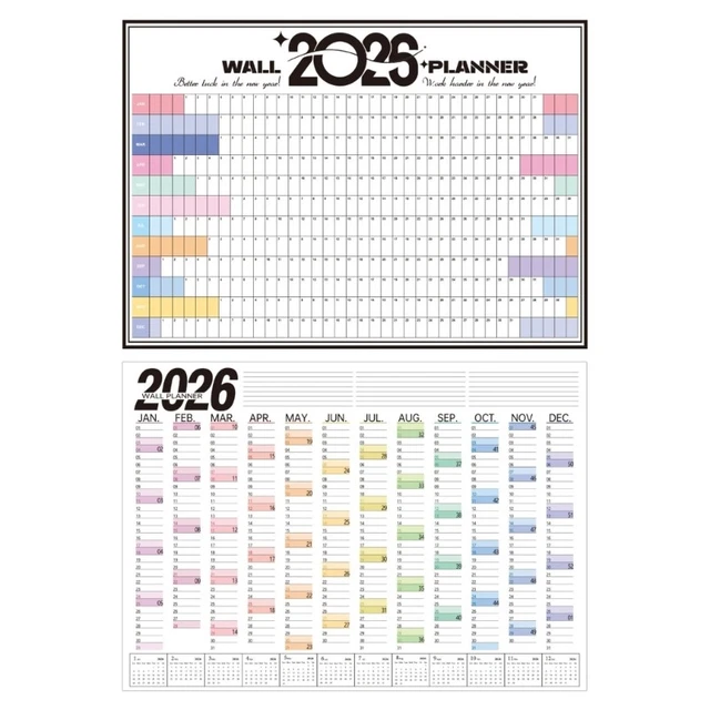2026 FULL YEAR Calendar Planner Wall Mounted 2026 Yearly Planner 74x52 ...