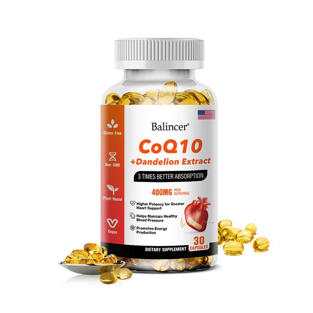COENZYME Q-10 400MG Antioxidant, Heart Health Support, Increase Stamina ...