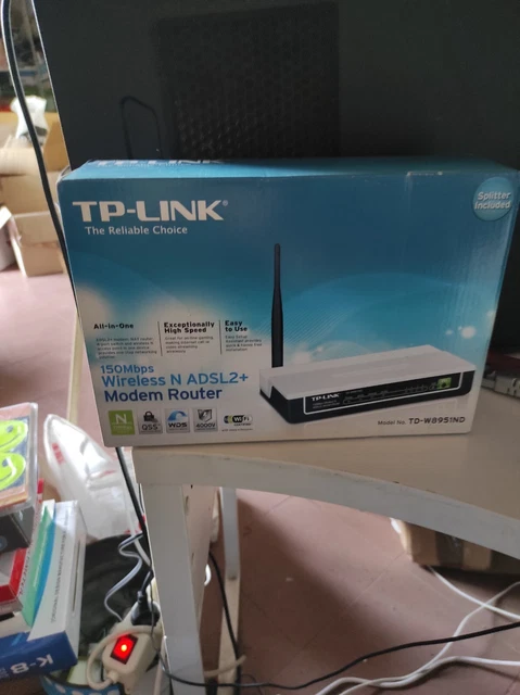 TP-LINK TD-W8951ND MODEM Router Wireless N, 150 Mbps, ADSL2+, 4 Porte ...