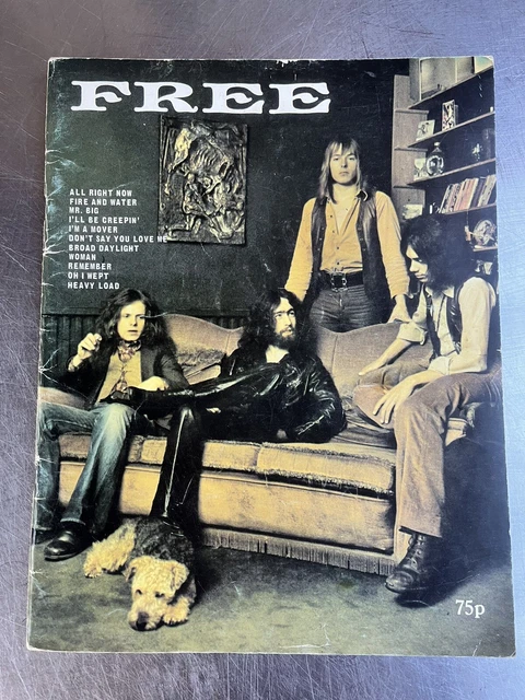 FREE (THE BAND) Song Album Songbook Paul Rodgers Andy Fraser 1970 Very ...