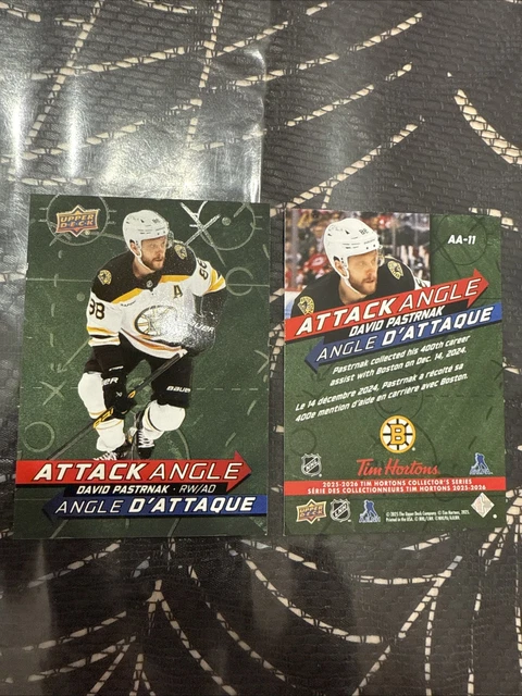 2025/26 UD TIM Hortons Hockey Cards Attack Angle AA11 DAVID PASTRNAK AA ...