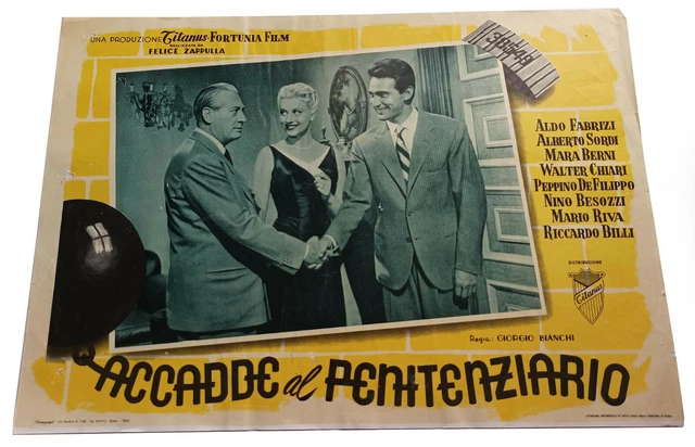 ACCADDE AL PENITENZIARIO Walter Chiari Alberto Sordi Fotobusta Lobby ...