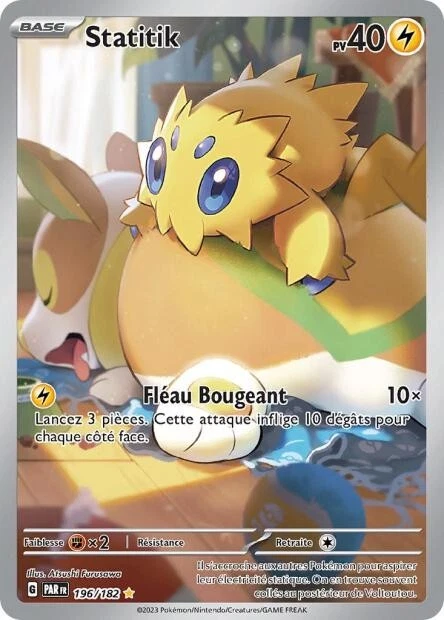 CARTE POKÉMON STATITIK 196/182 EV04 Faille Paradoxe Illustration Rare ...