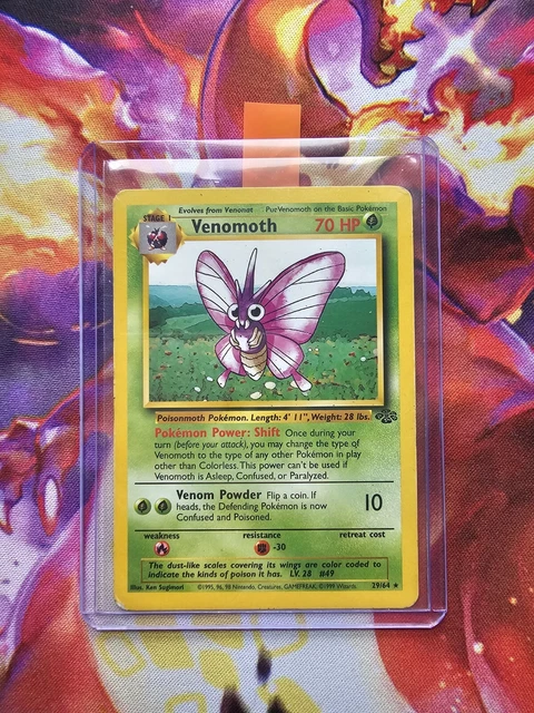 VENOMOTH 29/64 DSCHUNGEL Set kein Holo selten WOTC Pokémon Karte 1999 ...