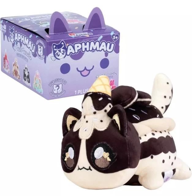 COOKIES & CREAM Cat Aphmau MeeMeows Ice Cream Plush 6" New In Box £17. ...