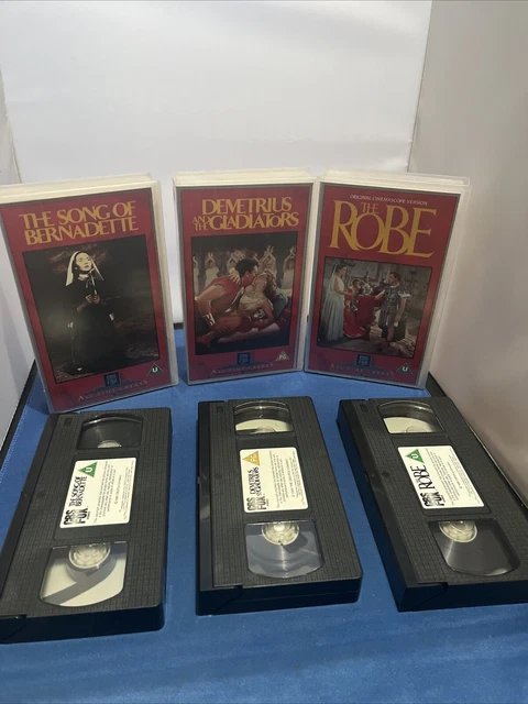 ROBE, DEMETRIUS GLADIATORS + Song Of Bernadette VHS Video £14.50 ...