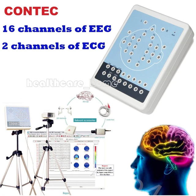CONTEC KT88 DIGITAL 16-Channel EEG Machine& Mapping System Software,2 ...