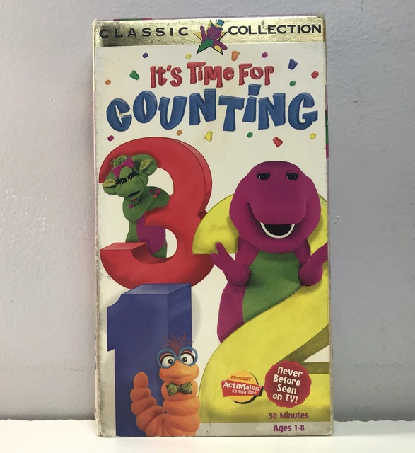 BARNEY IT’S TIME For Counting Classic Collection VHS Video Tape Sing ...