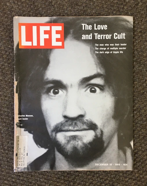 VINTAGE 1969 LIFE magazine Charles Manson Love & Terror Cult~Monster ...