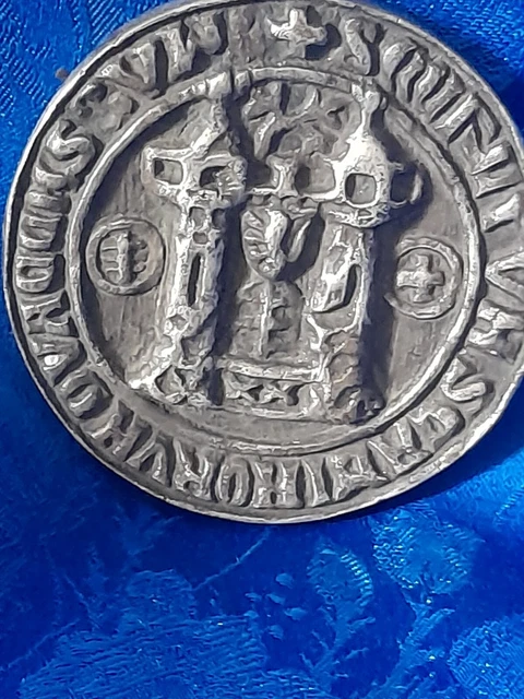 ANCIEN CACHET SCEAU matrice en plomb gout gothique medieval tour de ...