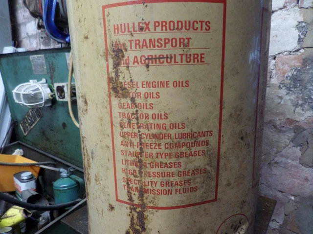 VINTAGE RARE HULLEX Oil 5 Gallon Drum T Meredith Hull Shipping Motor Oils £26.68 - PicClick UK